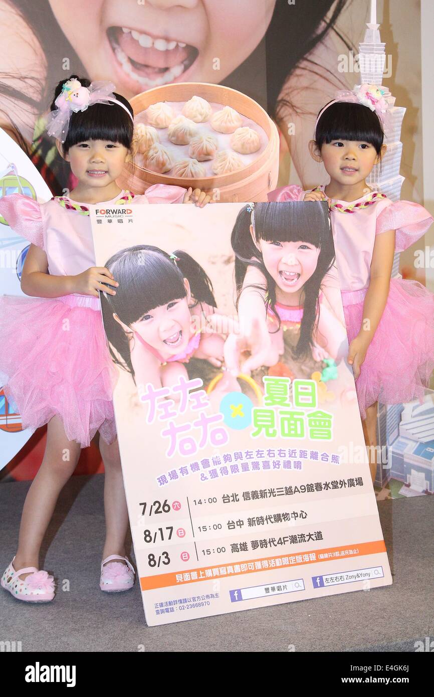 Taipei. 10th July, 2014. Twin sisters Yony&Zony release photo album in ...