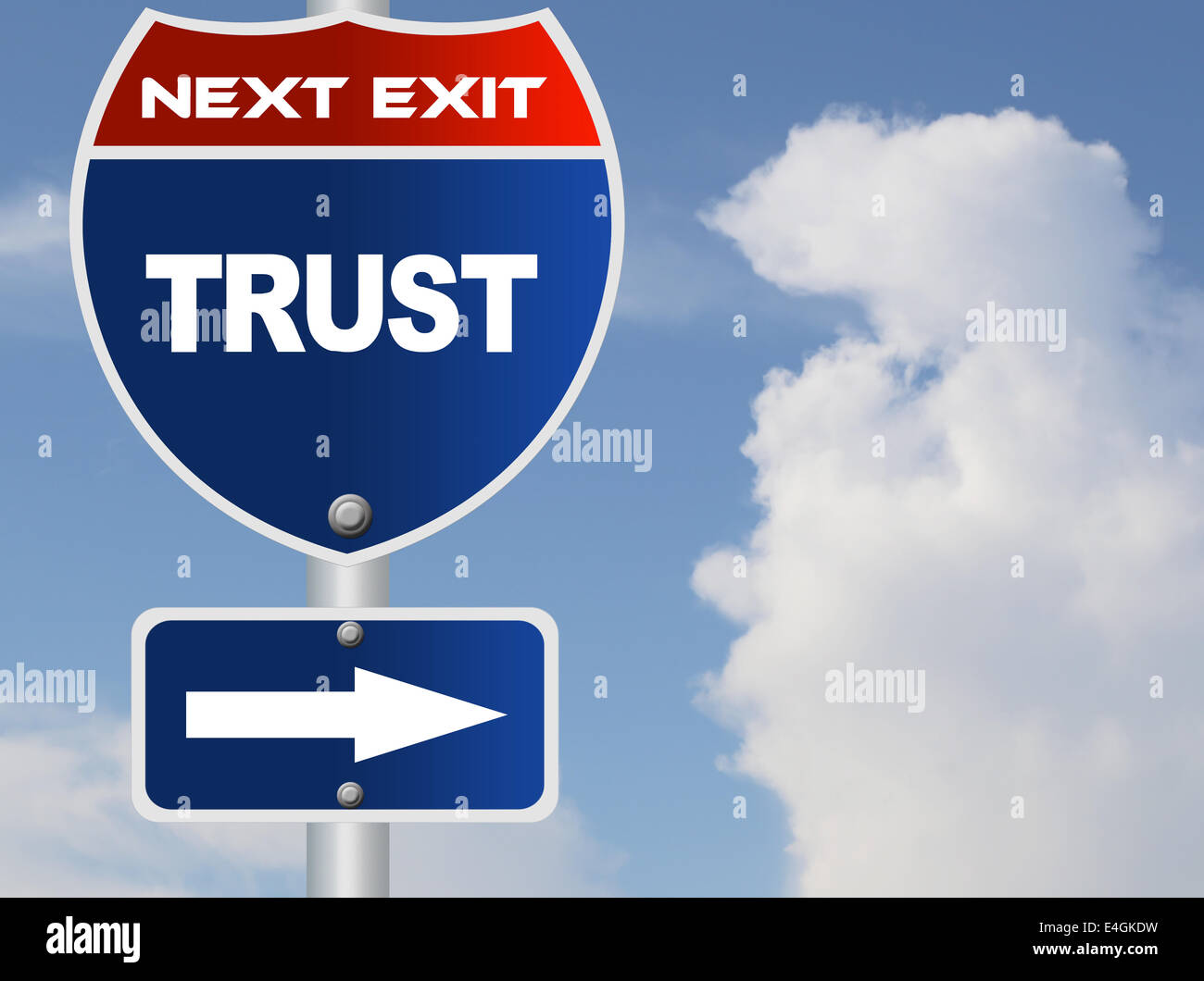 Trust road sign Stock Photo - Alamy