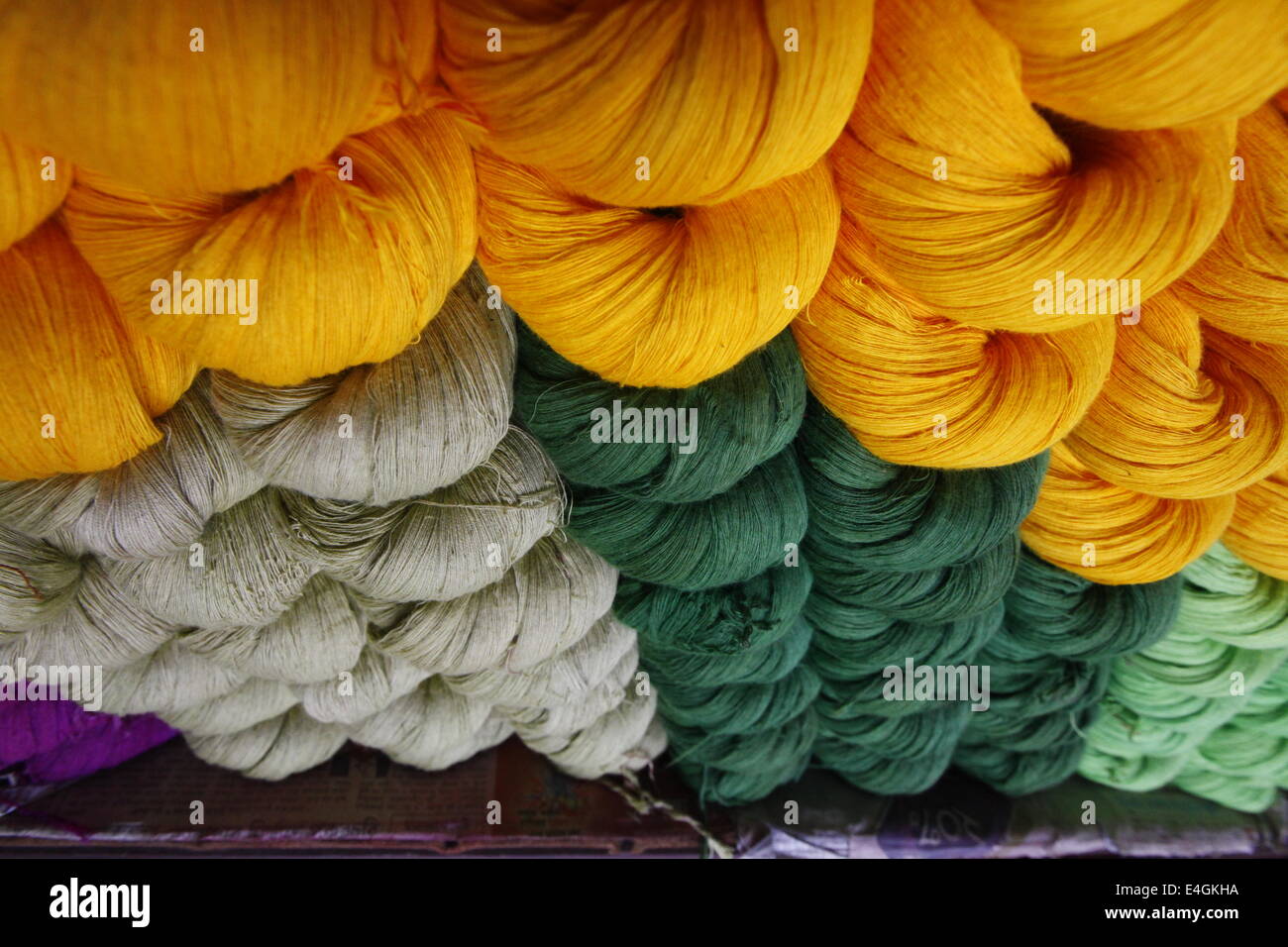 Febricks for making jamdani sharee.A sharee is the traditional garment ...