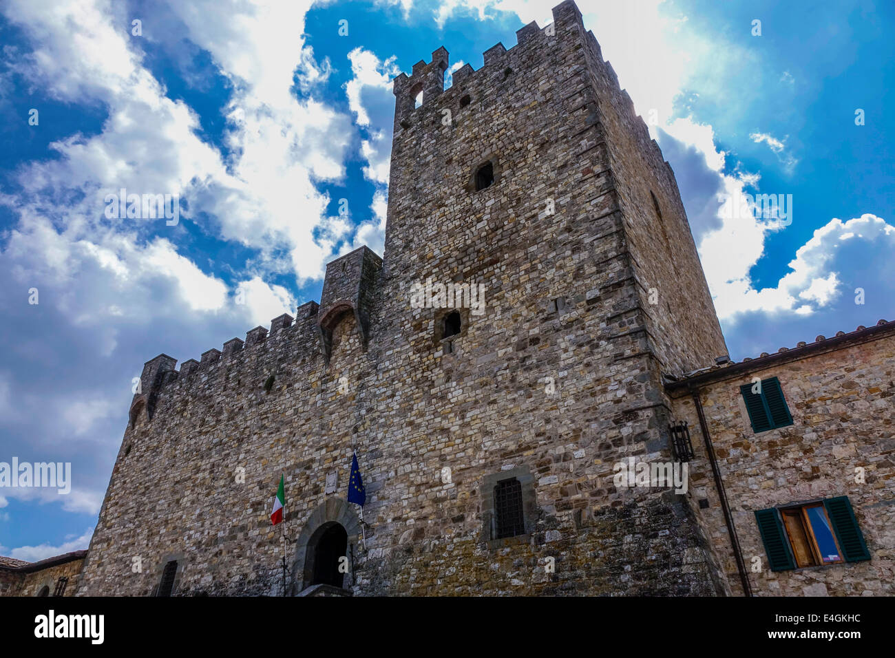 Historical center of Castellina in Chianti, Tuscany, Italy, Europe ...
