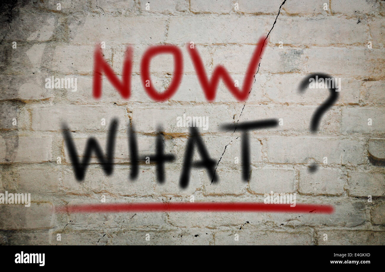 Now What Concept Stock Photo - Alamy