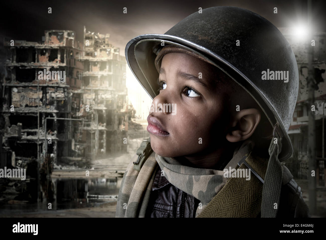 Young boy soldier portrait Stock Photo - Alamy