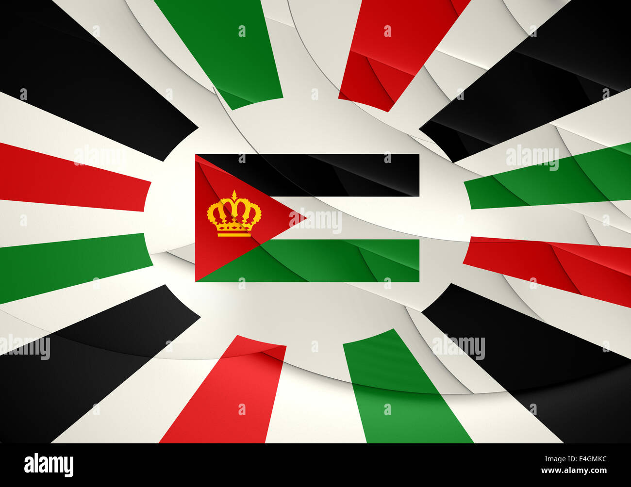 Royal Standard of Jordan. Close Up Stock Photo - Alamy