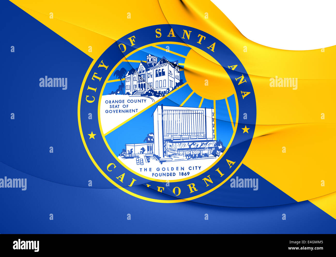 Flag of Santa Ana, USA. Close Up Stock Photo - Alamy