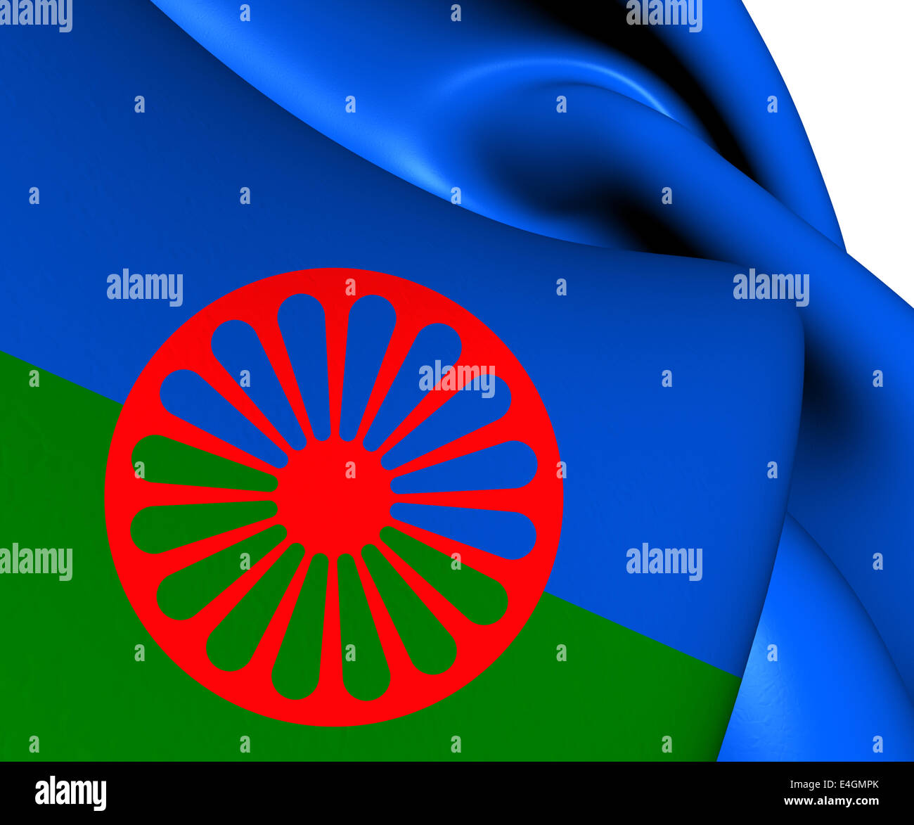 Romani People Flag. Close Up Stock Photo - Alamy