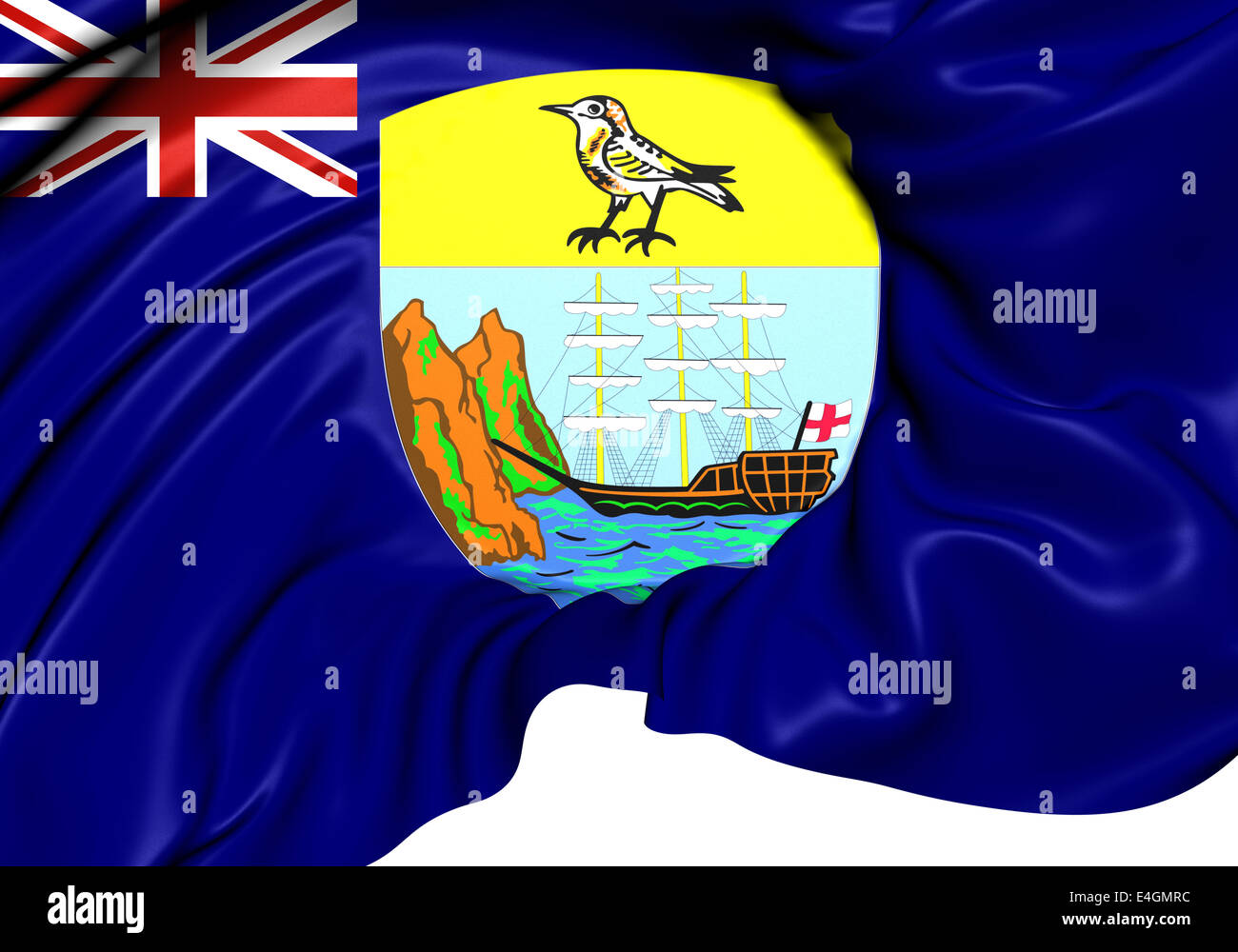 Flag of Saint Helena. Close Up Stock Photo - Alamy