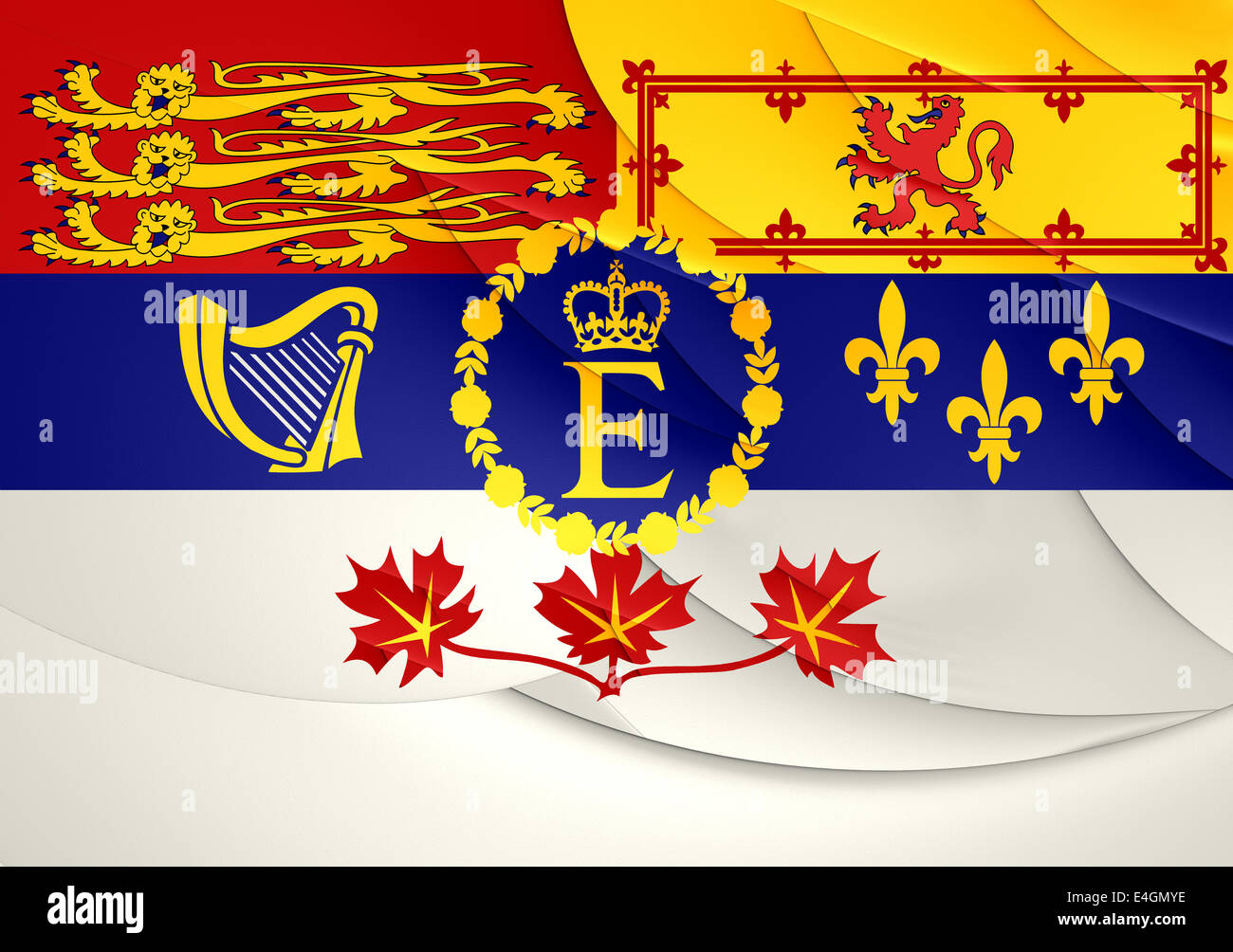Royal Standard of Canada. Close Up Stock Photo - Alamy