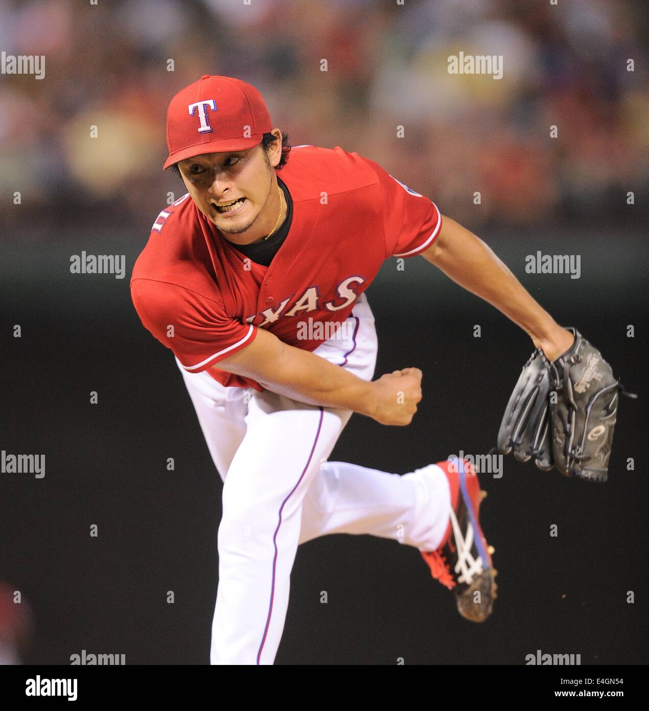 Arlington, Texas, USA. 9th July, 2014. Yu Darvish (Rangers) MLB : Yu ...