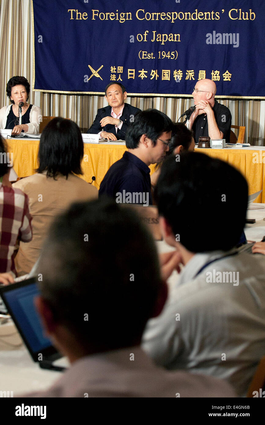 Tokyo, Japan. 11th July, 2014. Chief Cabinet Secretary Yoshihide Suga ...