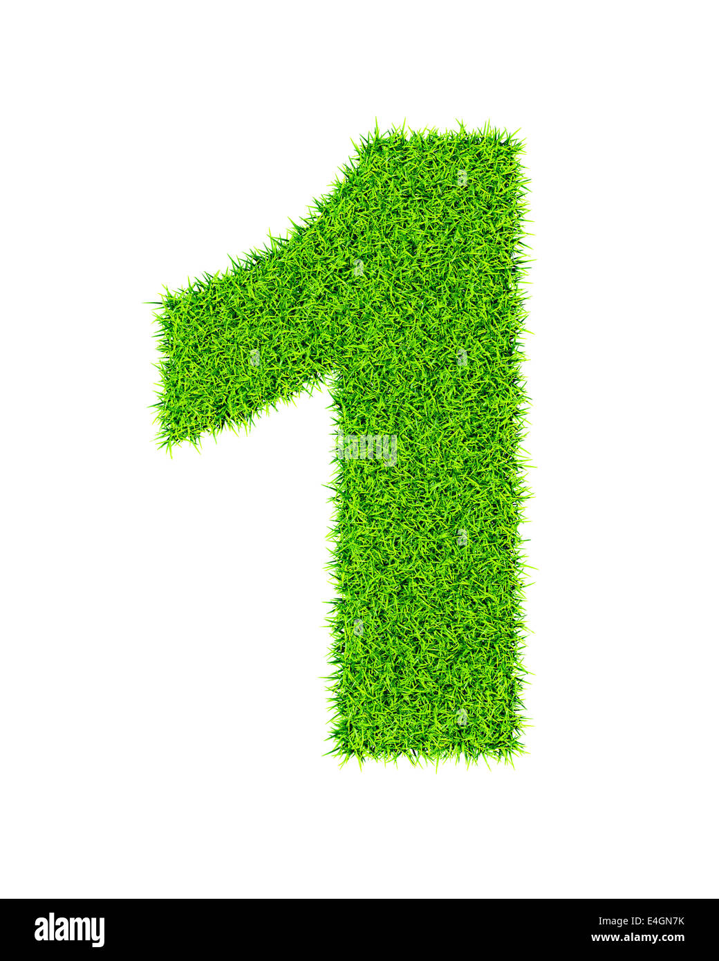 Grass number 1 (one) - ecology eco friendly concept character type ...