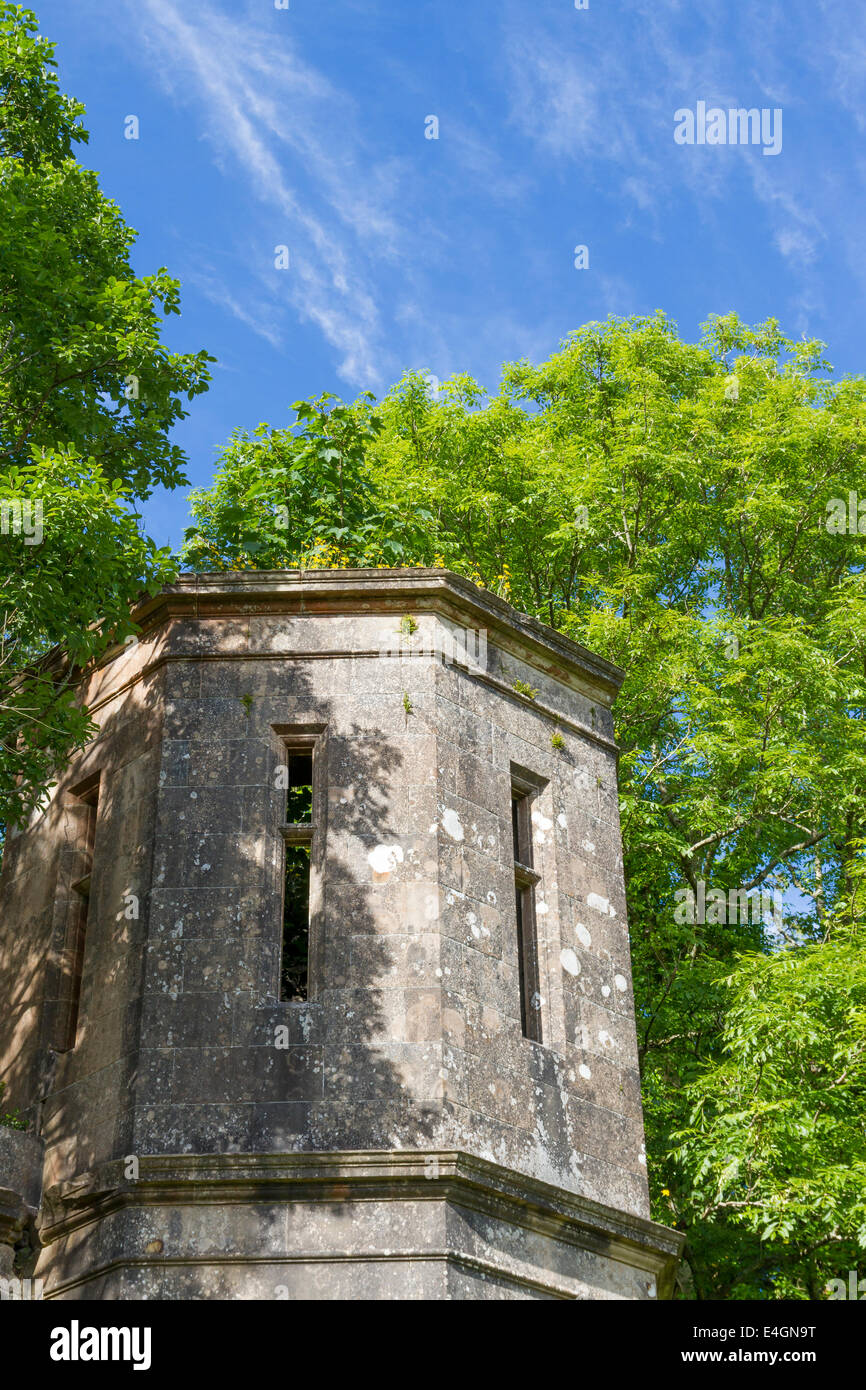 Poltalloch House, stable block turret Stock Photo - Alamy