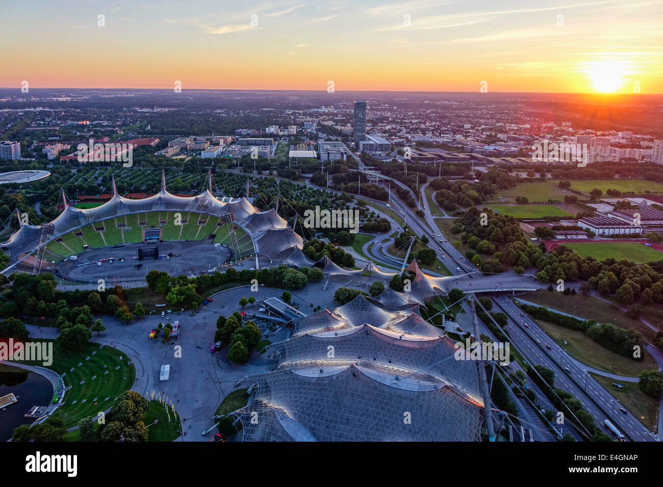 Olympic stadium olympiastadion munich munich hi-res stock photography ...