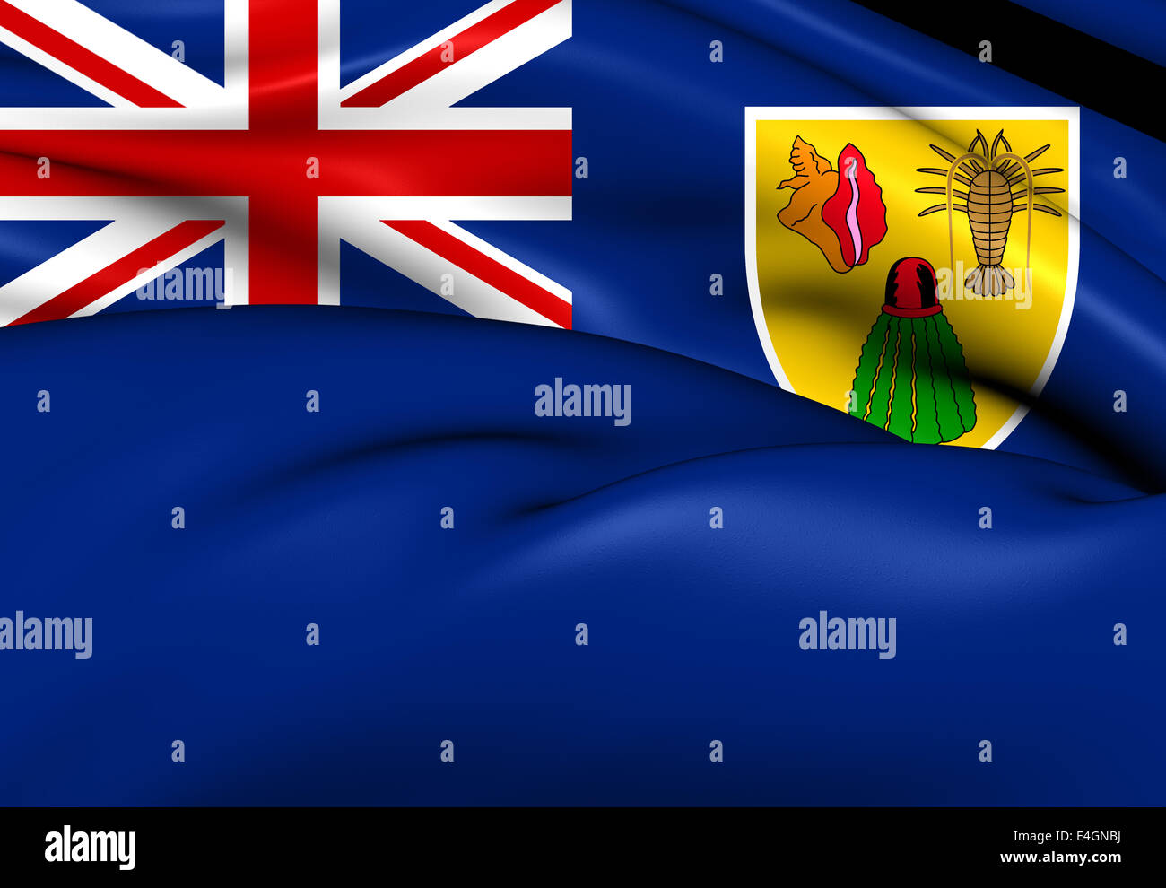 Turks and Caicos Islands Flag. Close Up Stock Photo - Alamy