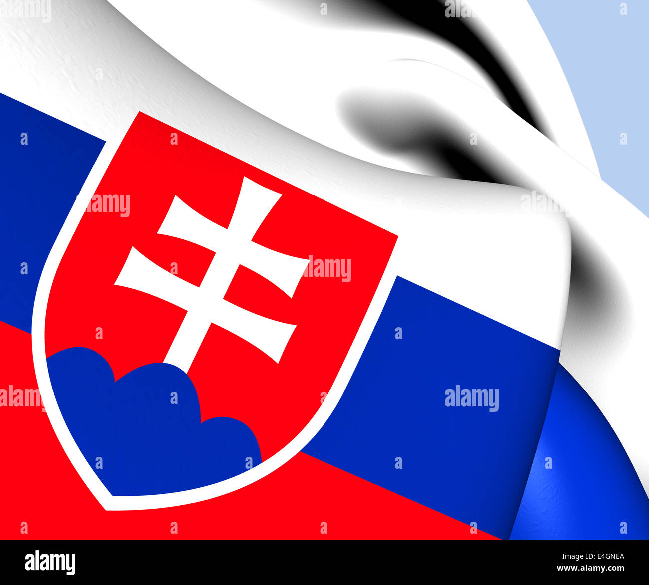 Flag of Slovakia. Close Up Stock Photo - Alamy