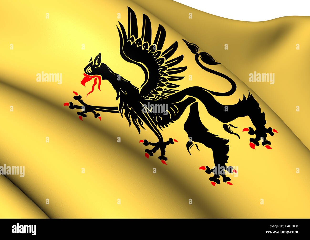 Flag of Sodermanland County, Sweden. Close Up Stock Photo - Alamy