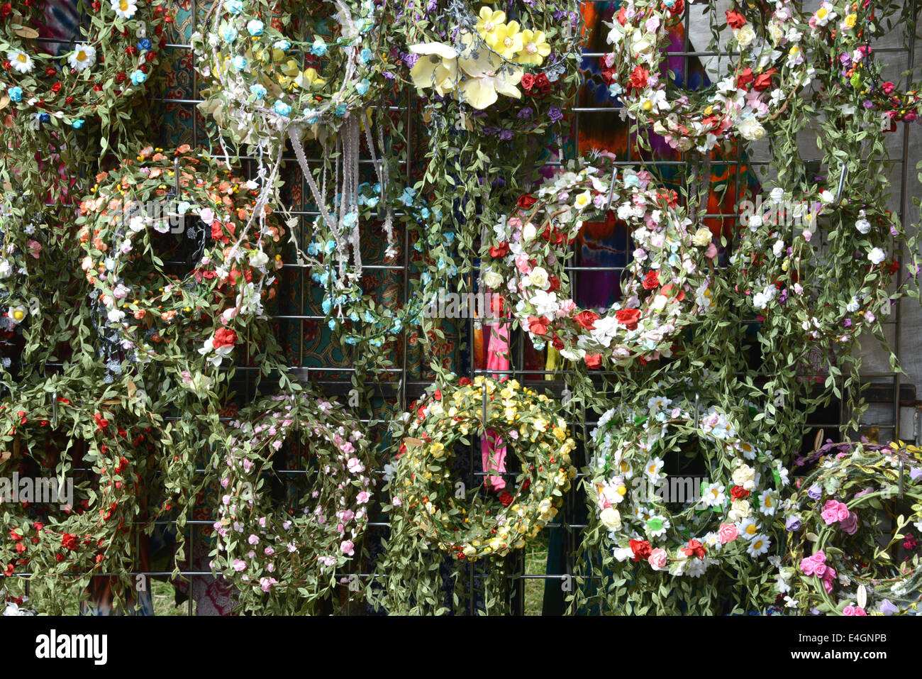 Festival floral crowns Stock Photo - Alamy