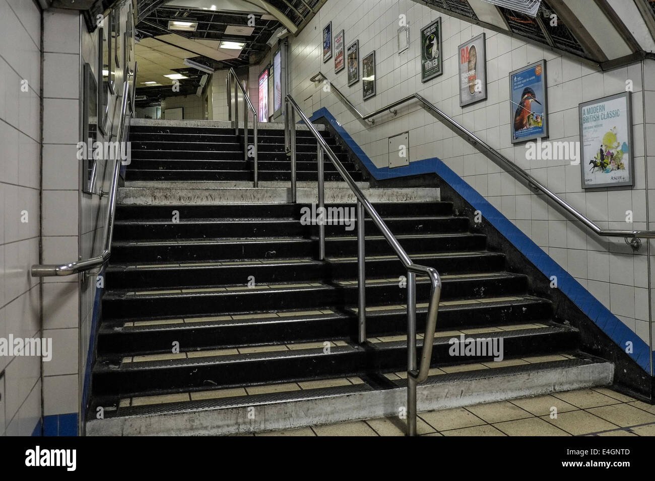 Steps in a London Underground station Stock Photo - Alamy
