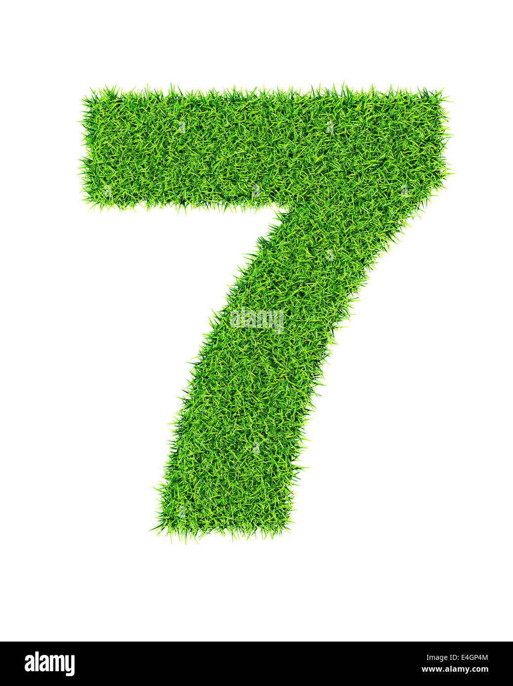 Grass number 7 (seven) - ecology eco friendly concept character type ...