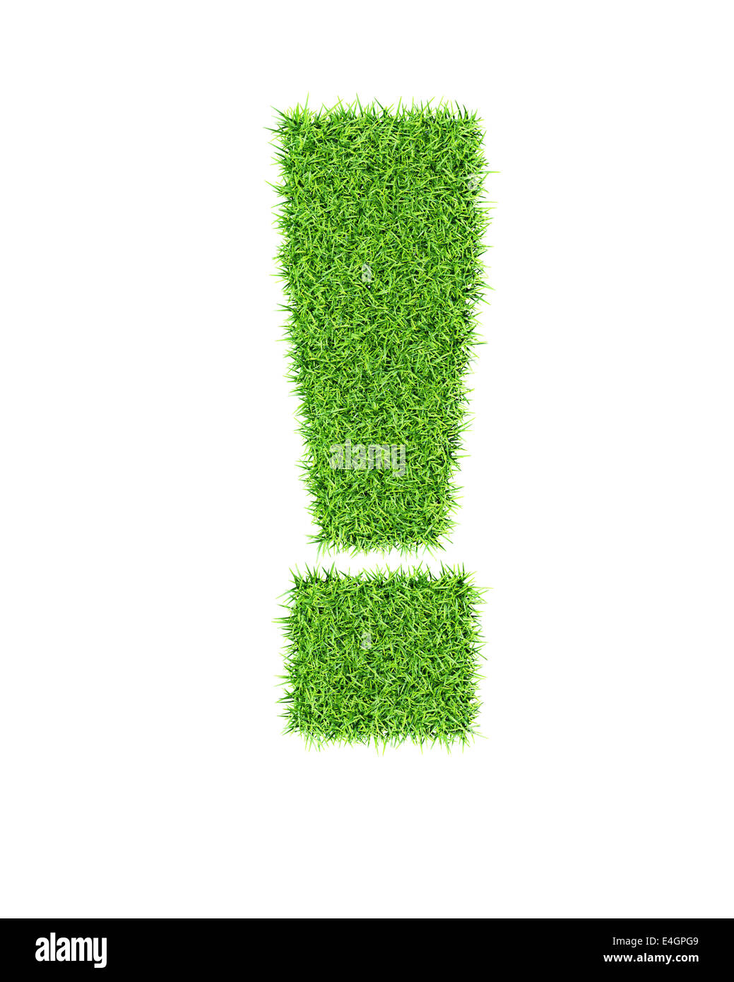 Grass alphabet exclamation mark - ecology eco friendly concept ...