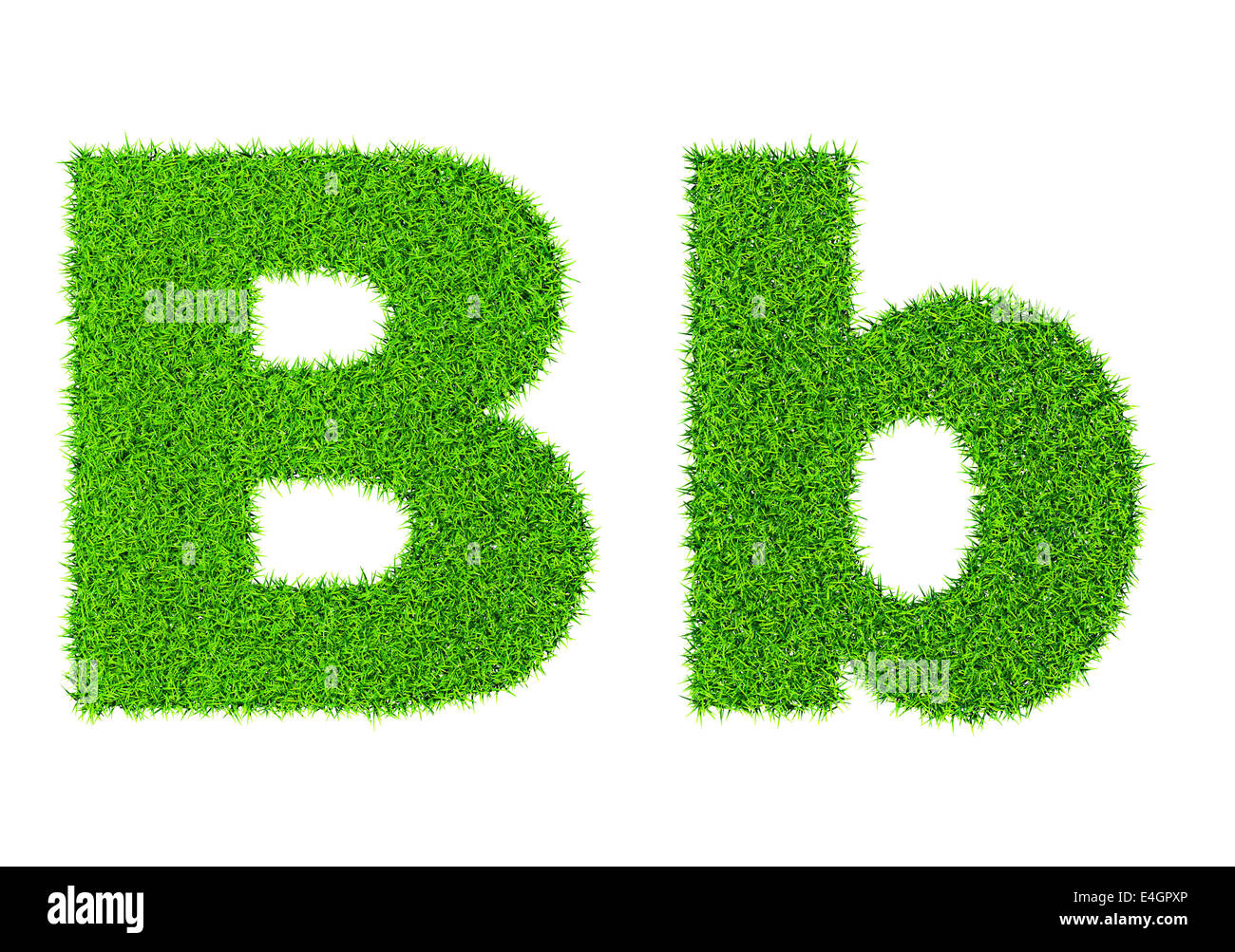 Grass letter B - ecology eco friendly concept character type Stock ...