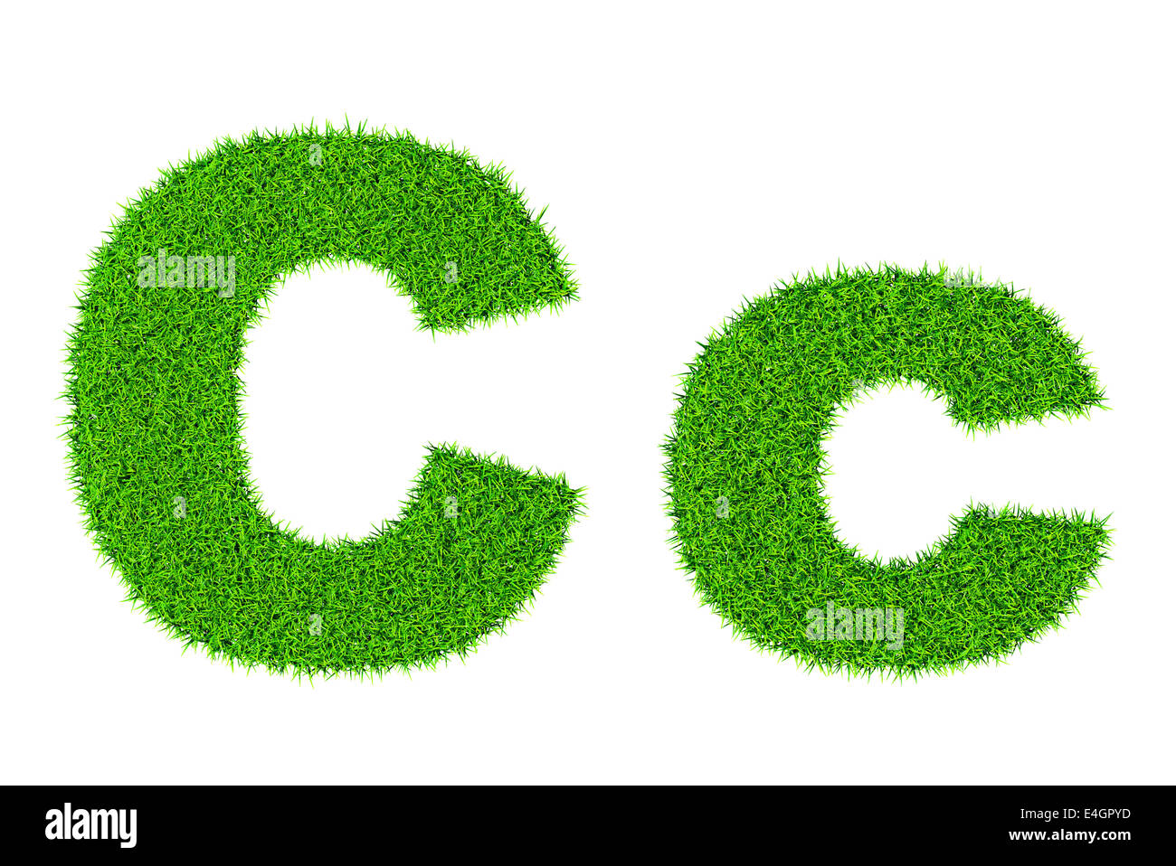 Grass letter C - ecology eco friendly concept character type Stock ...