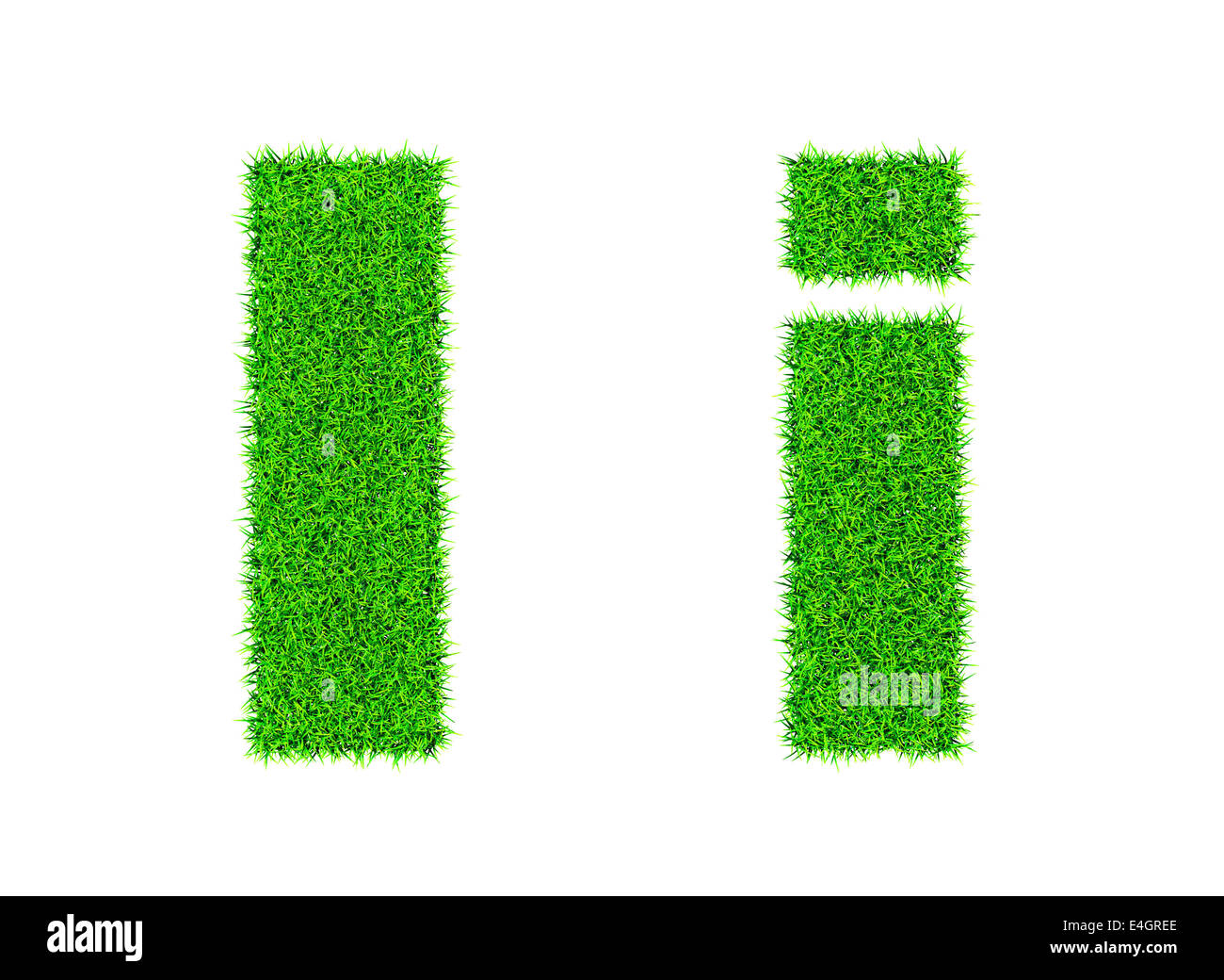 Grass letter I - ecology eco friendly concept character type Stock ...