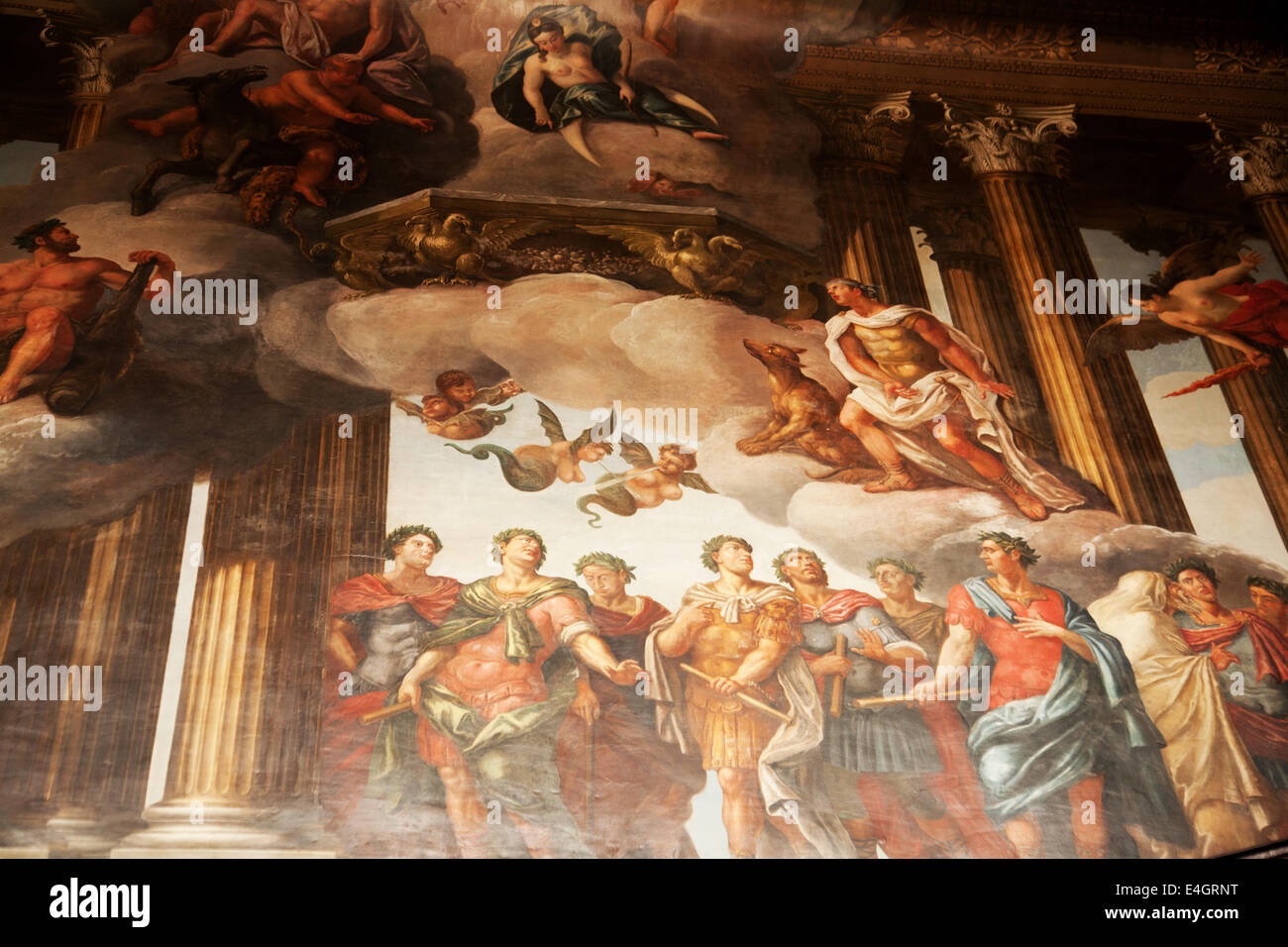 Wall painting in Hampton court palace,UK Stock Photo - Alamy