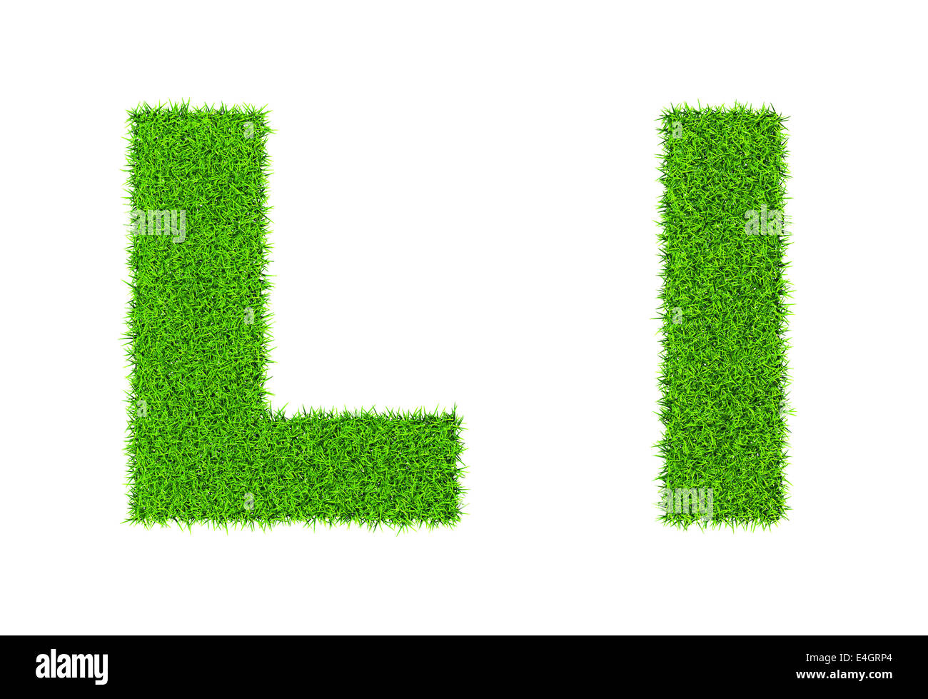 Grass letter L - ecology eco friendly concept character type Stock ...