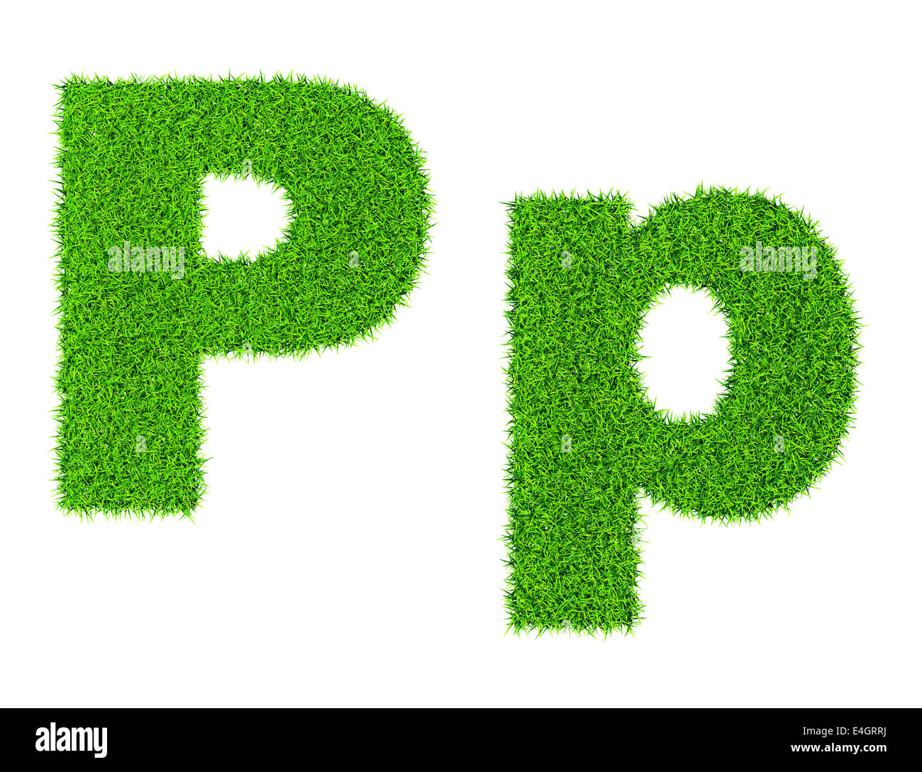 Grass letter P - ecology eco friendly concept character type Stock ...