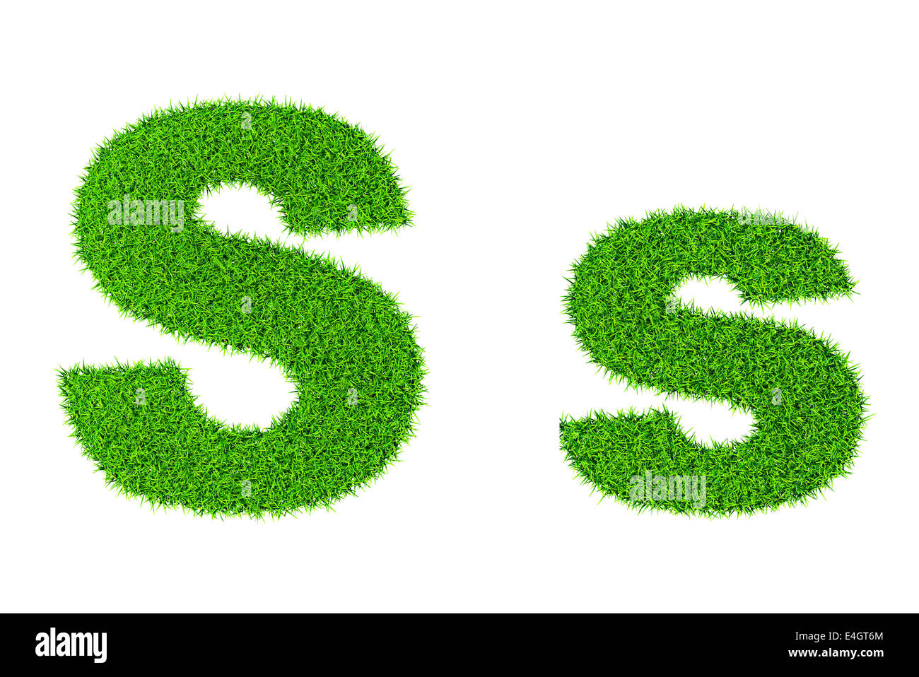 Grass letter S - ecology eco friendly concept character type Stock ...