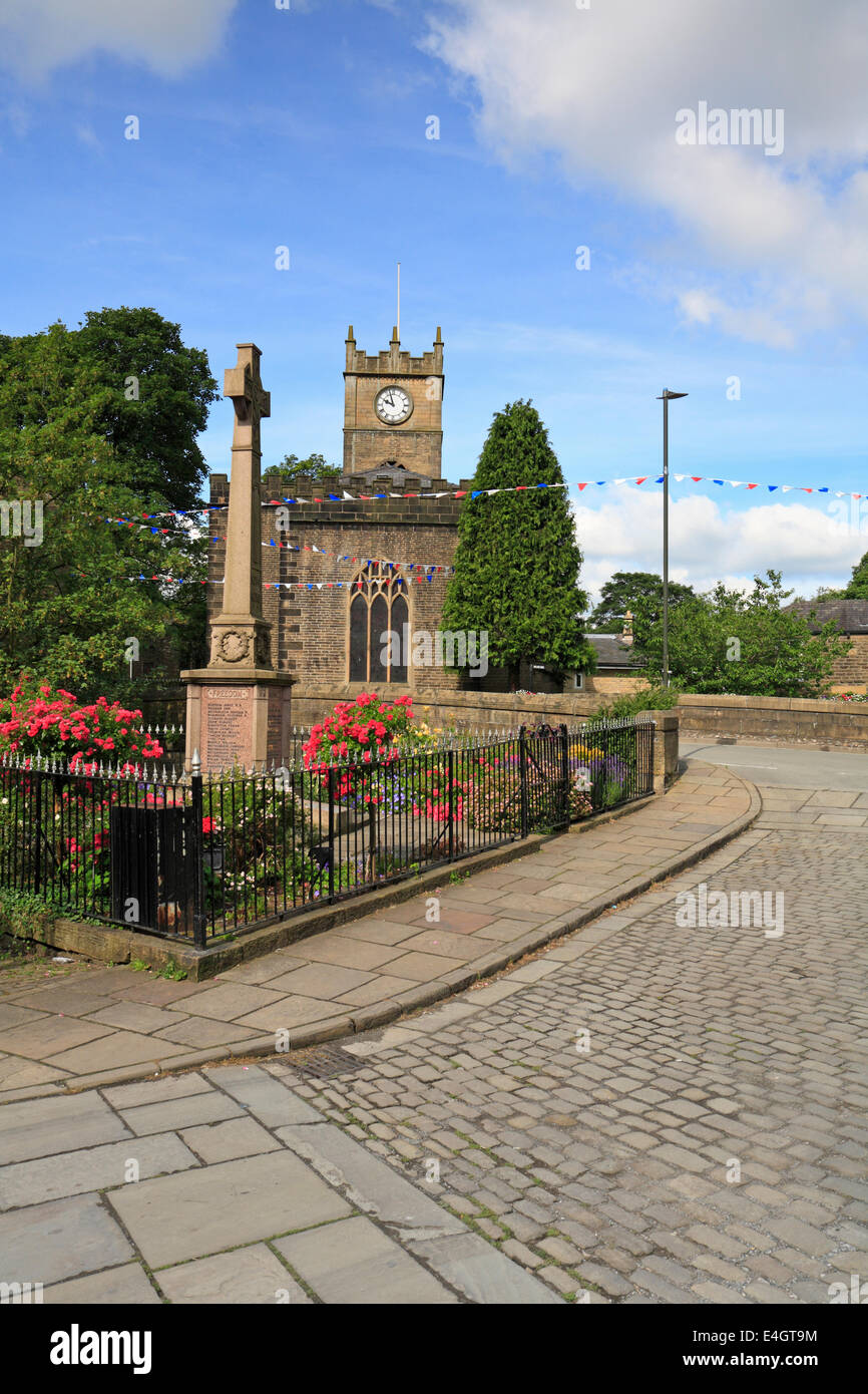 War Memorial Cenotaph and St Matthew's Church in Hayfield,Peak District ...