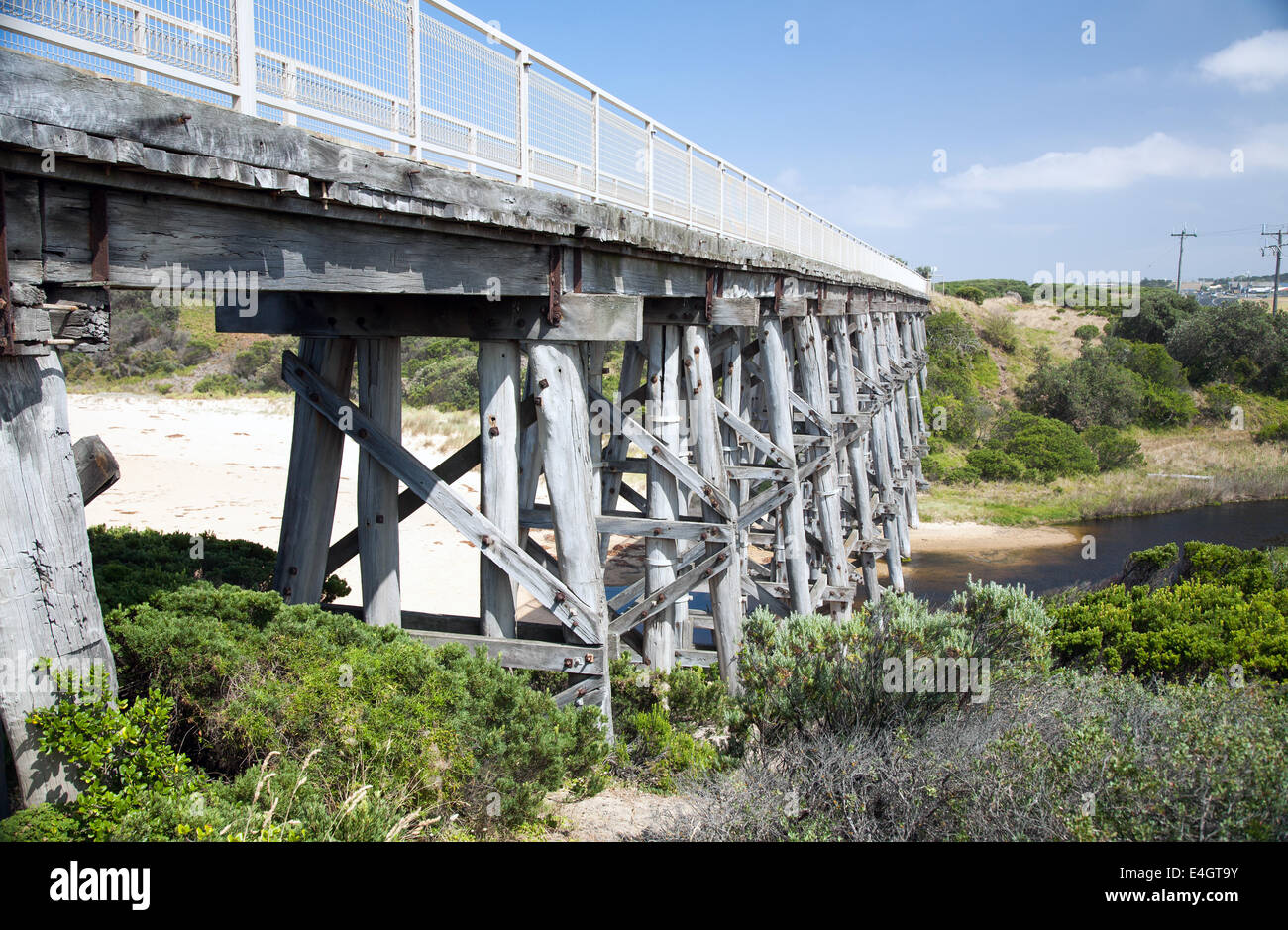 Timber trestle railway bridge hi-res stock photography and images - Alamy
