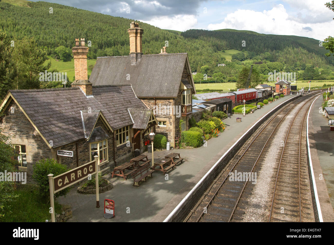 Carrog Station on the Llangollen Railway line, Denbighshire, North ...