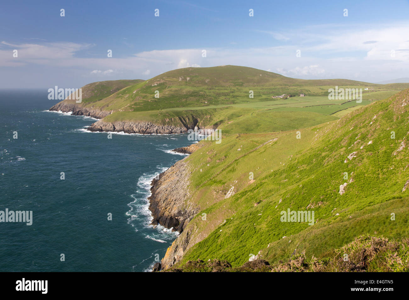 The rugged coastline of the Llyn Peninsula at Braich y Noddfa, North ...