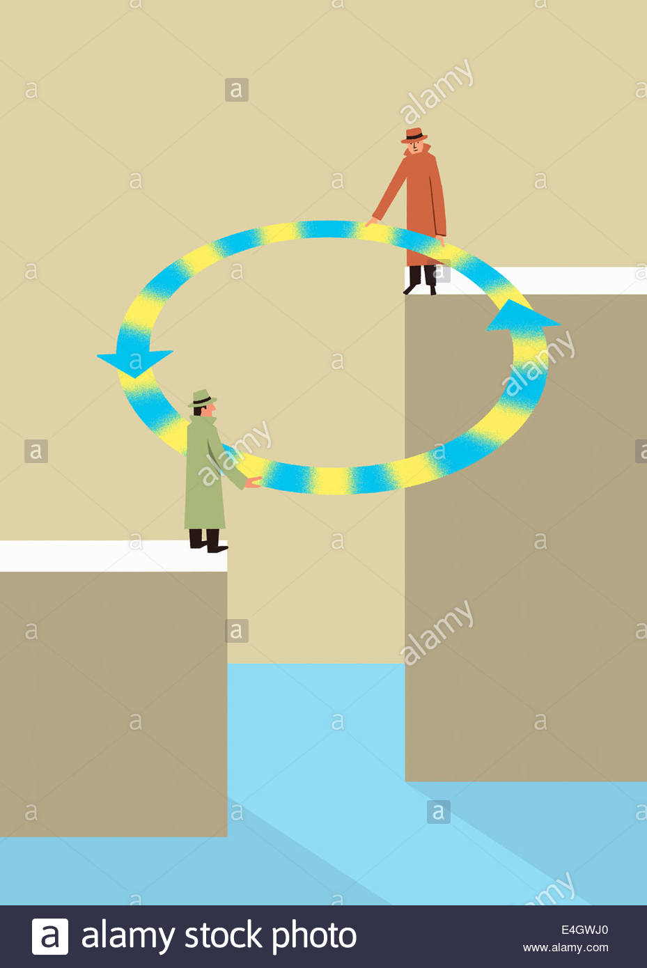 Bridging The Gap Illustration Stock Photos & Bridging The Gap ...