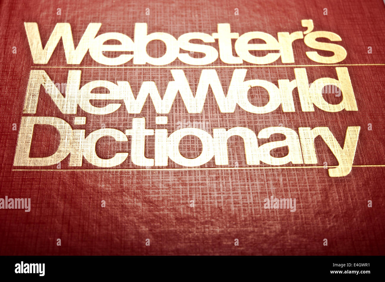 Webster New World dictionary cover Stock Photo - Alamy