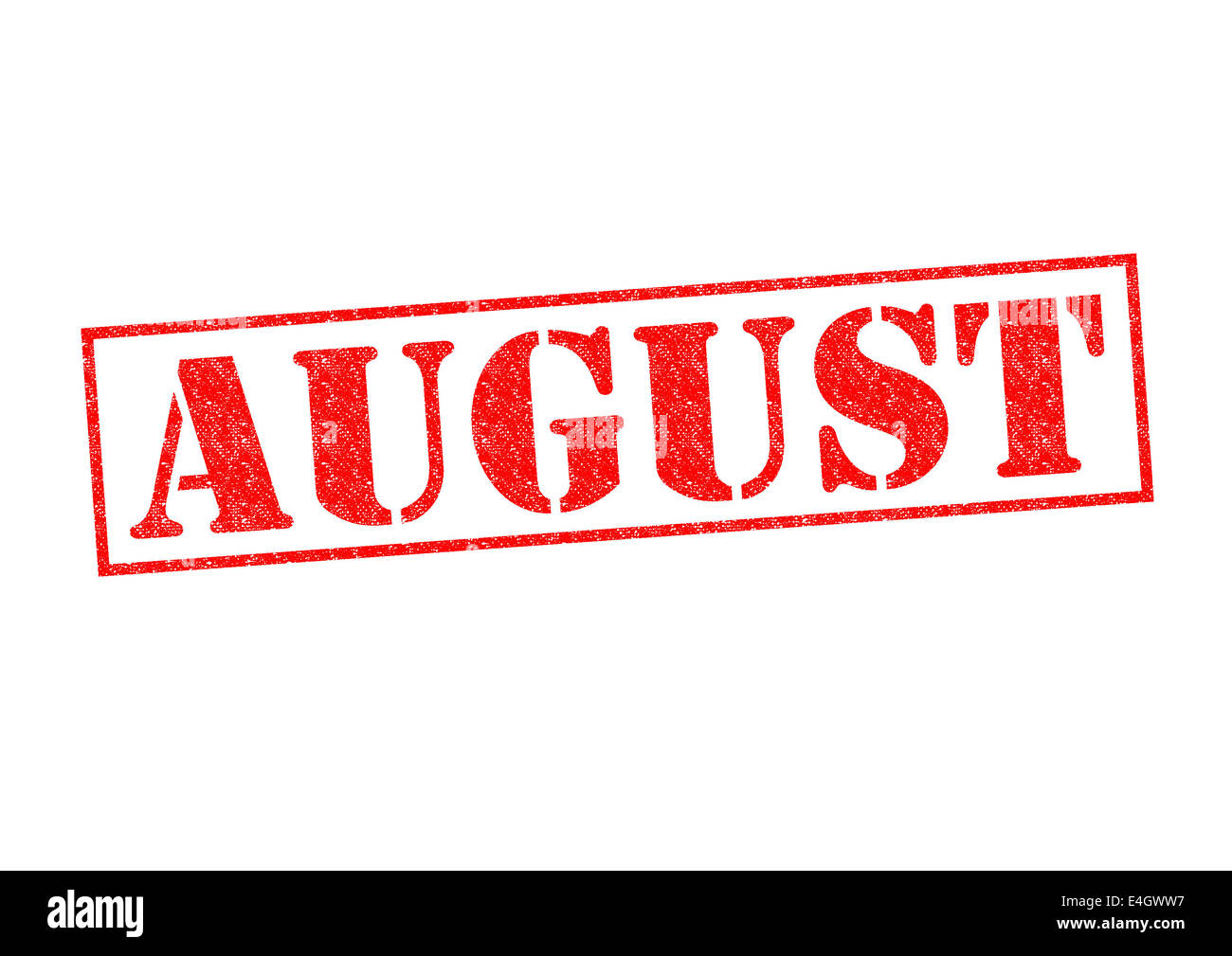 AUGUST Rubber Stamp over a white background Stock Photo - Alamy