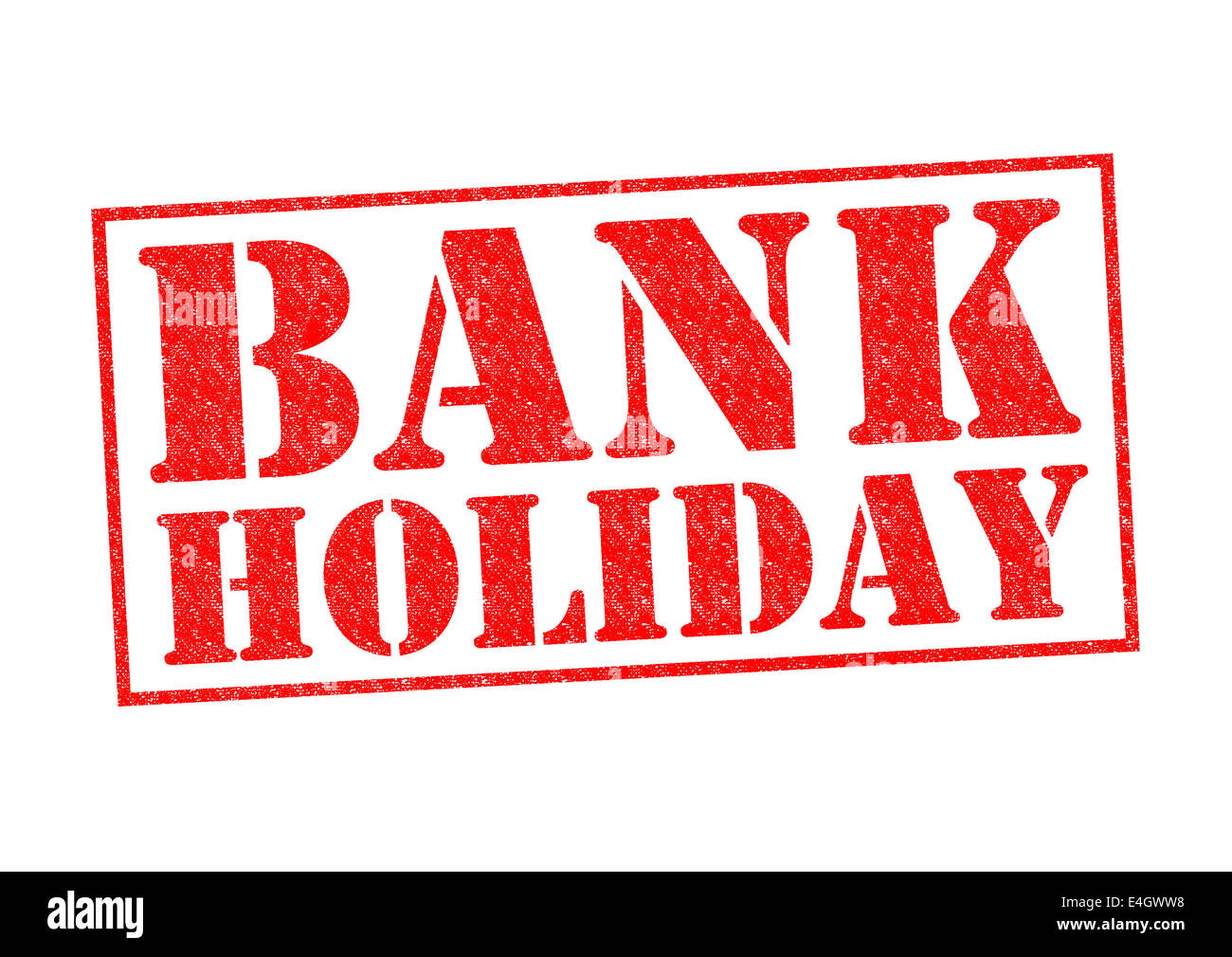 BANK HOLIDAY Rubber Stamp over a white background Stock Photo - Alamy