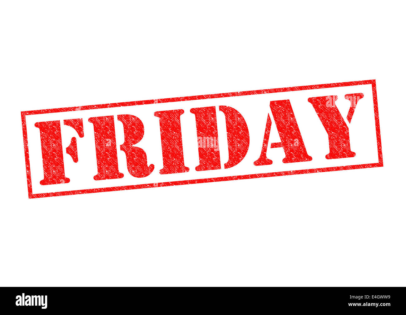 FRIDAY Rubber Stamp over a white background Stock Photo - Alamy