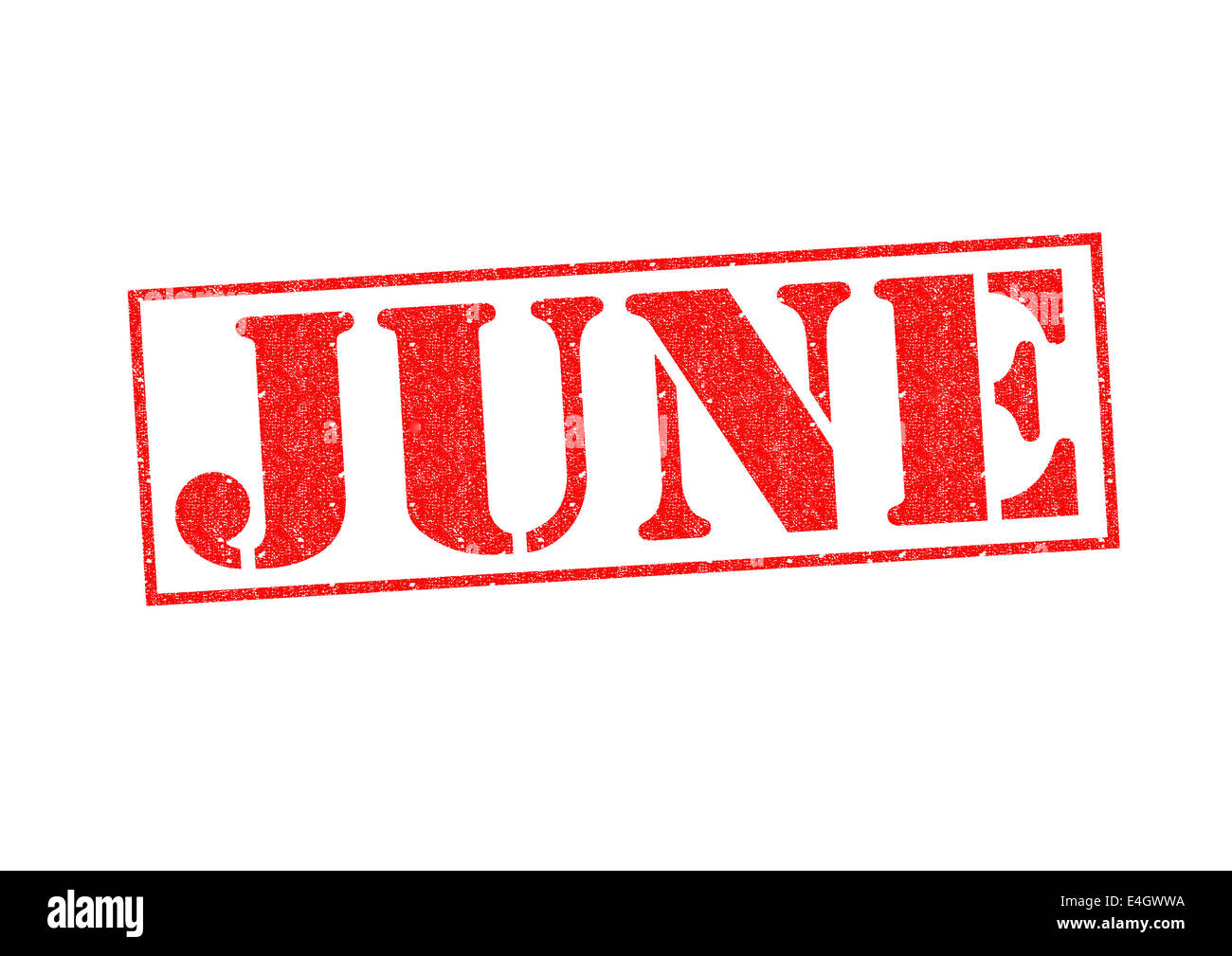 JUNE Rubber Stamp over a white background Stock Photo - Alamy