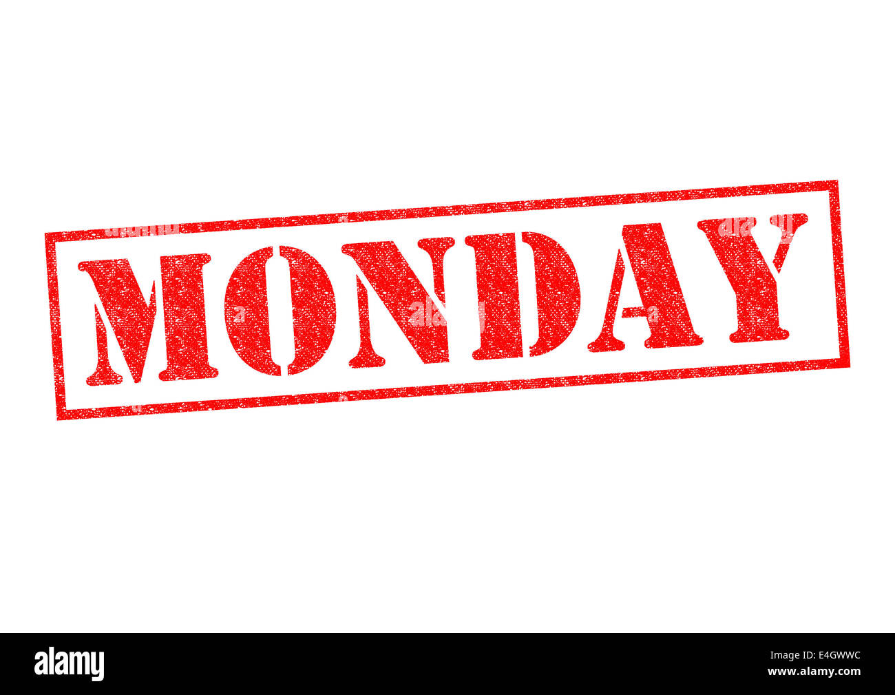 MONDAY Rubber Stamp over a white background Stock Photo - Alamy