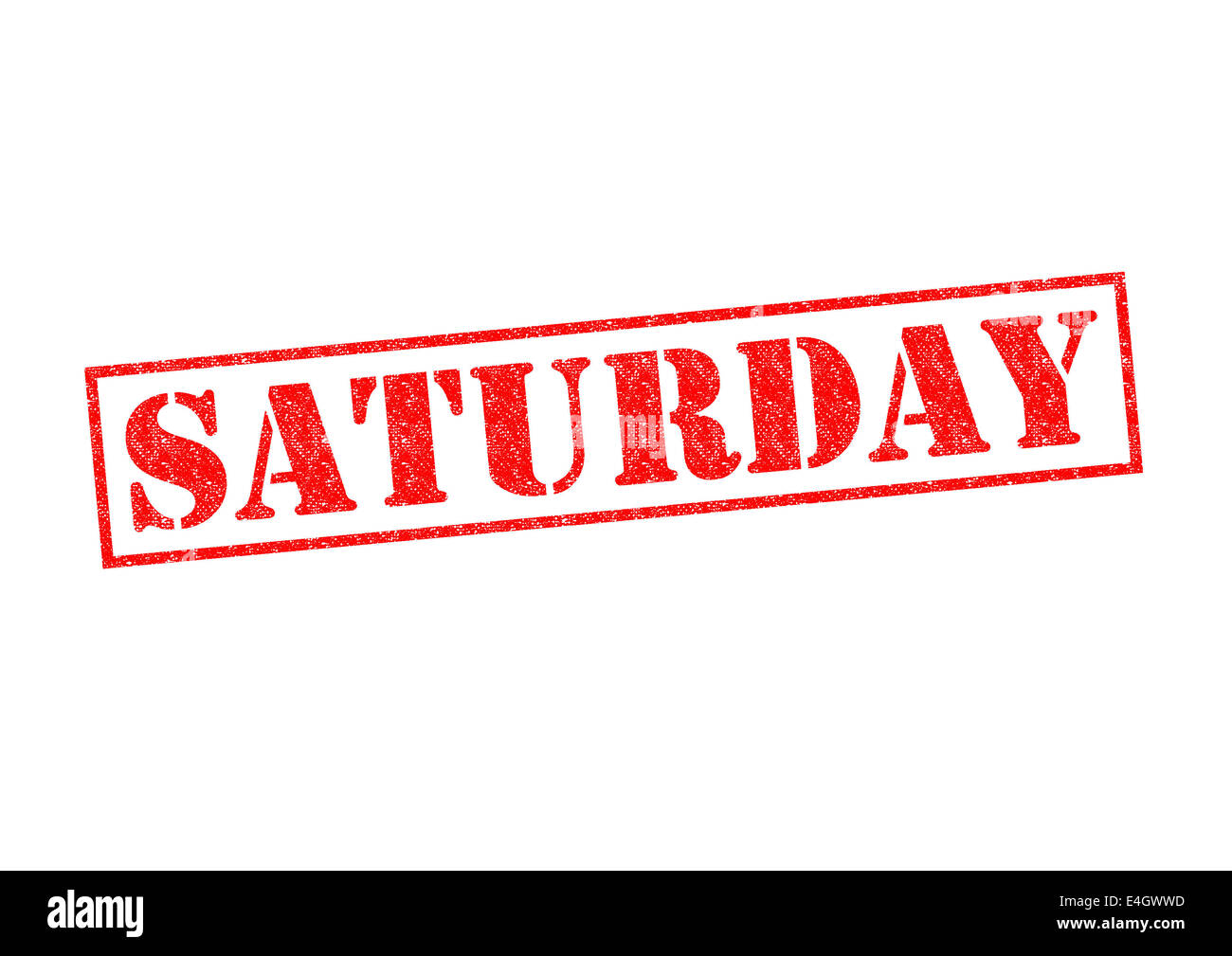 SATURDAY Rubber Stamp over a white background Stock Photo - Alamy