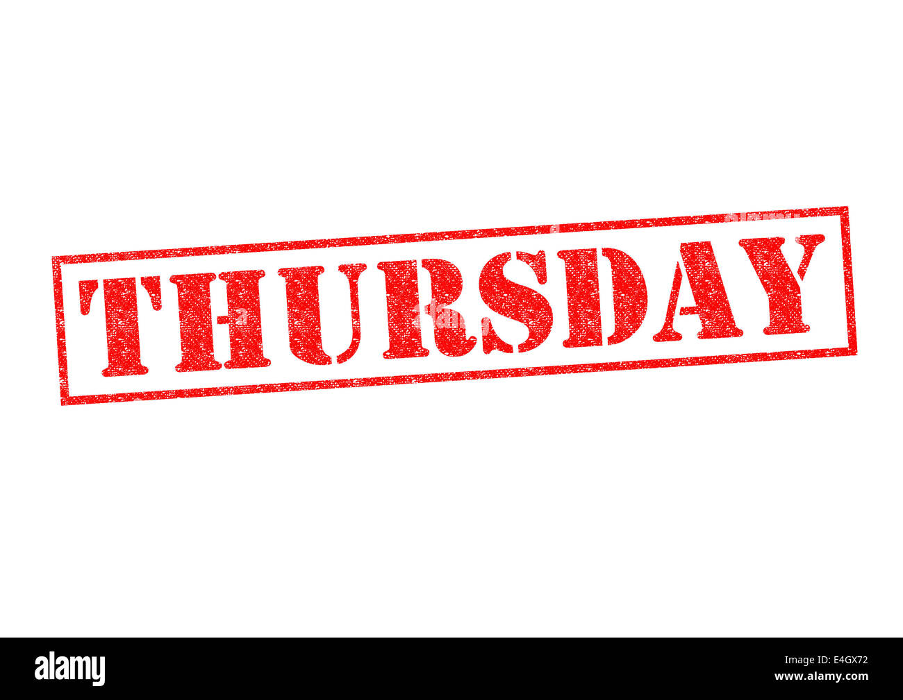 THURSDAY Rubber Stamp over a white background Stock Photo - Alamy