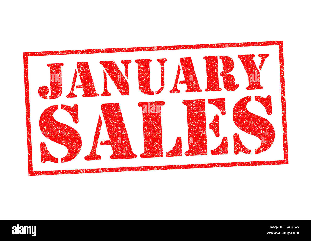 JANUARY SALES Rubber Stamp over a white background Stock Photo - Alamy
