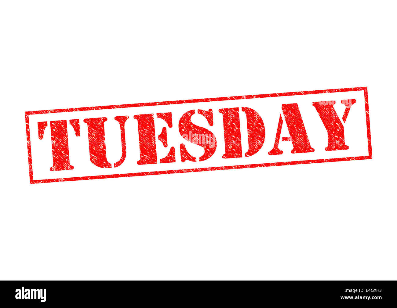 TUESDAY Rubber Stamp over a white background Stock Photo - Alamy