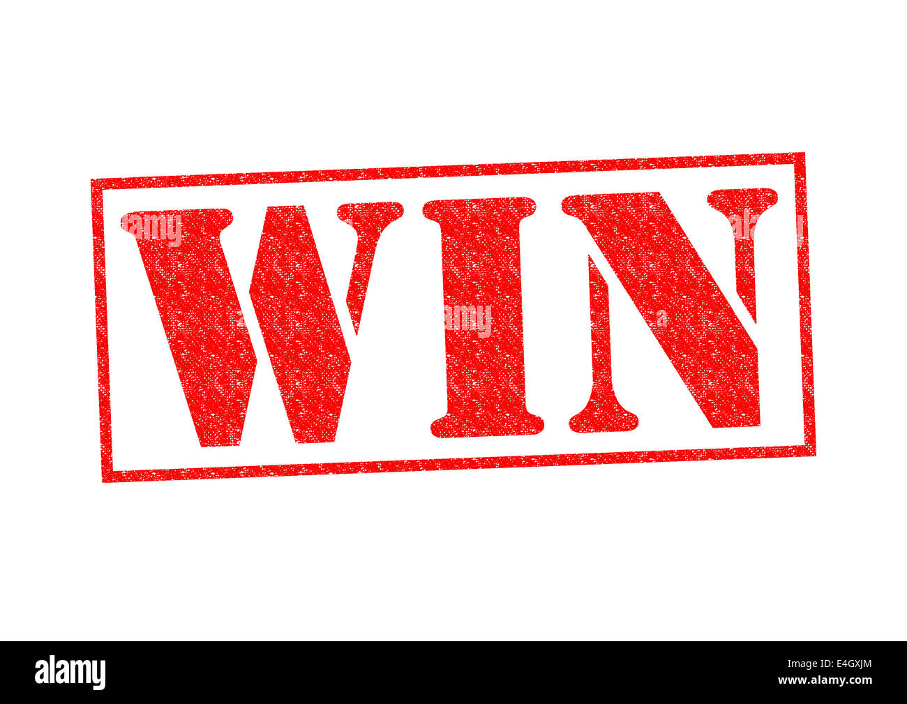 WIN Rubber Stamp over a white background Stock Photo - Alamy
