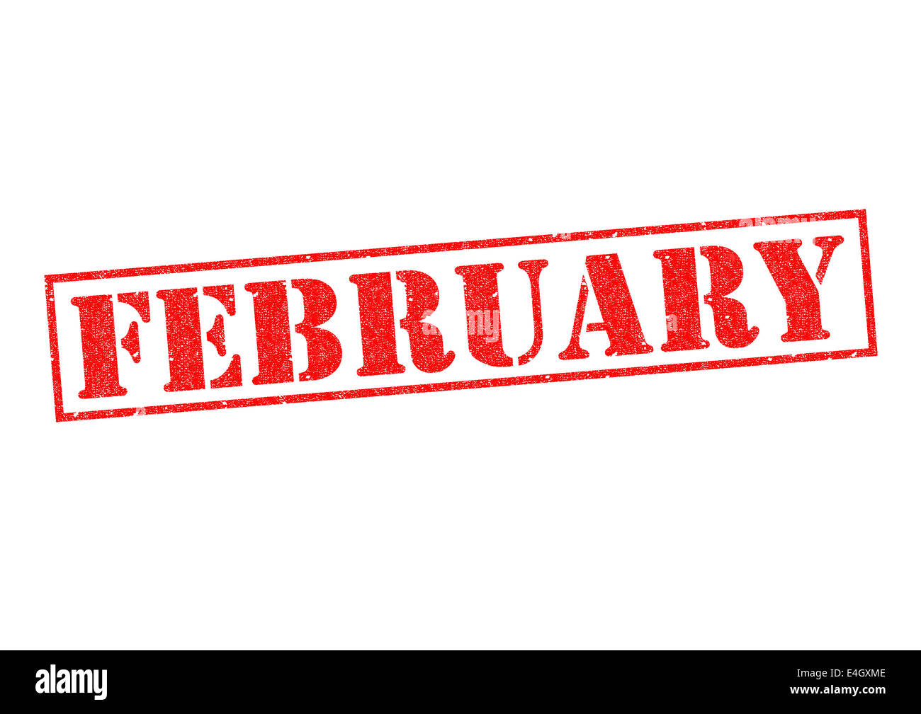 FEBRUARY Rubber Stamp over a white background Stock Photo - Alamy