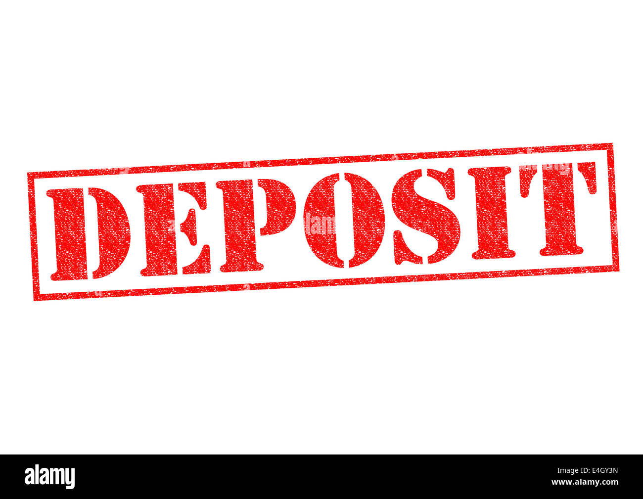 DEPOSIT Rubber Stamp over a white background Stock Photo - Alamy
