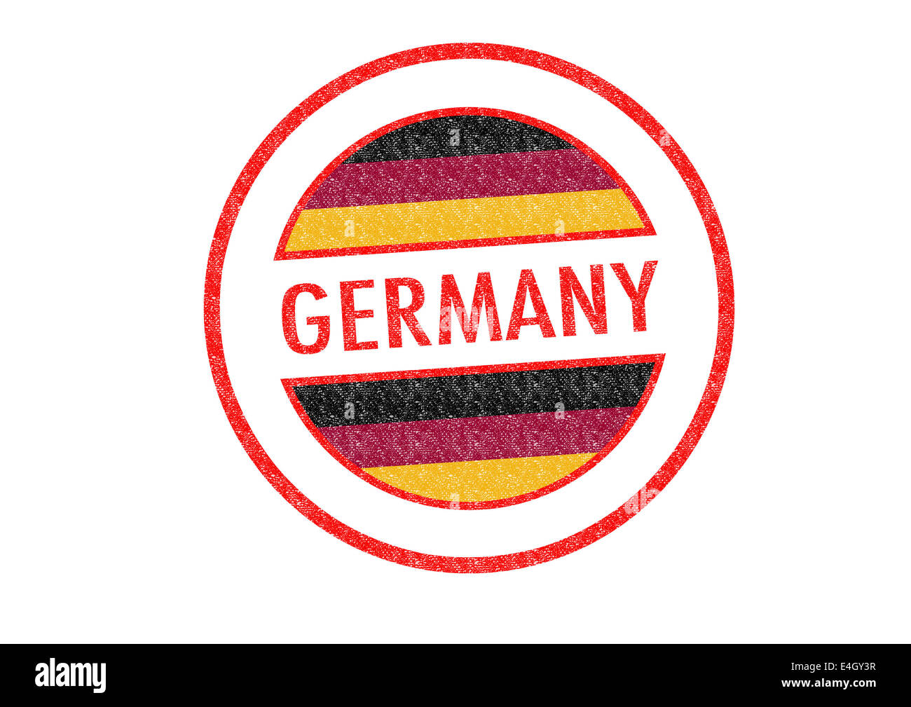 Passport-style GERMANY rubber stamp over a white background Stock Photo ...