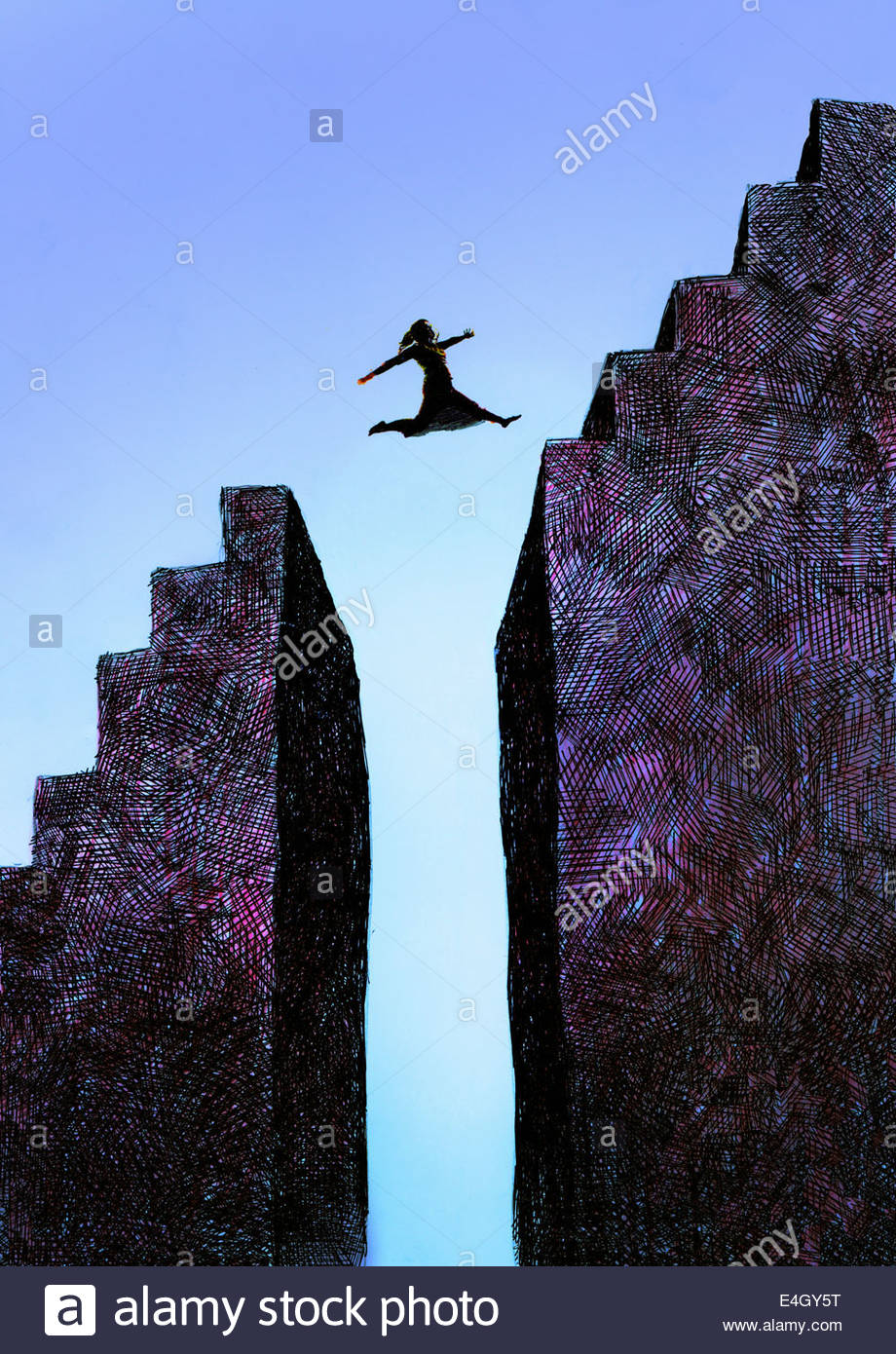 Bridging The Gap Illustration Stock Photos & Bridging The Gap ...